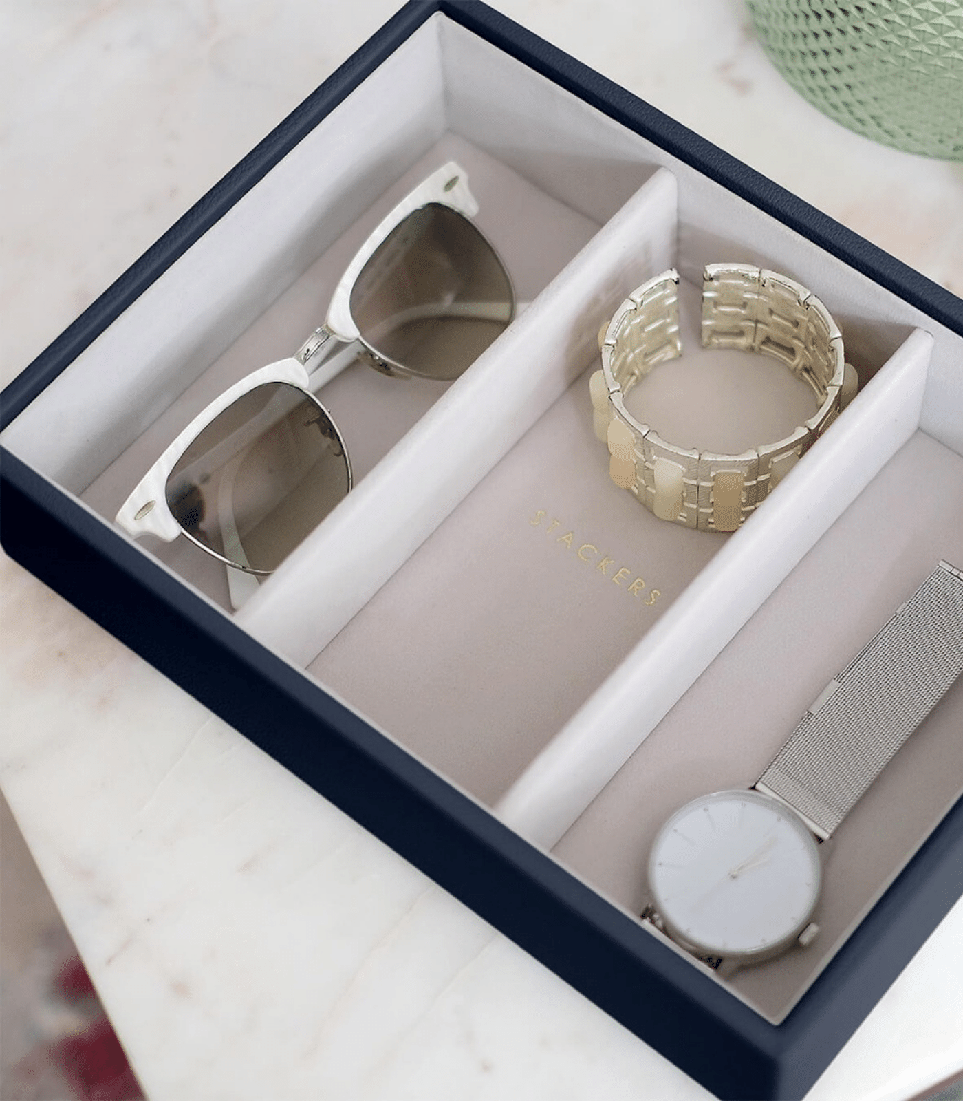 STACKERS "Classic" 3-Section Box / Navy & Grey - STACKERS & Co