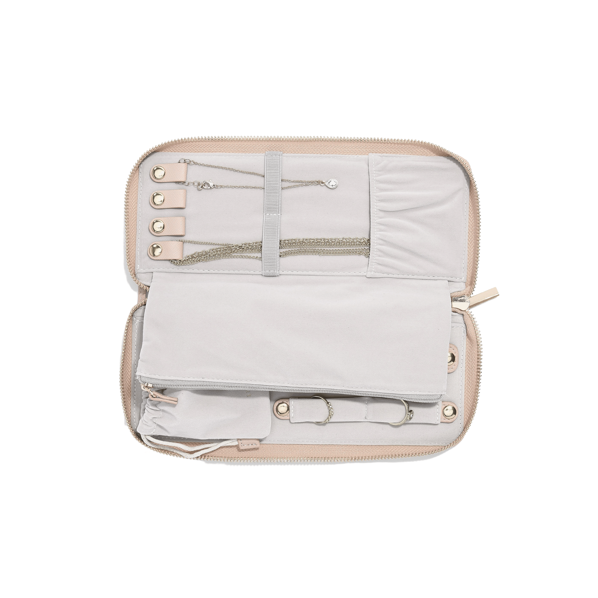 Flip Travel Etui Sage Green & Grey Velvet - STACKERS & Co