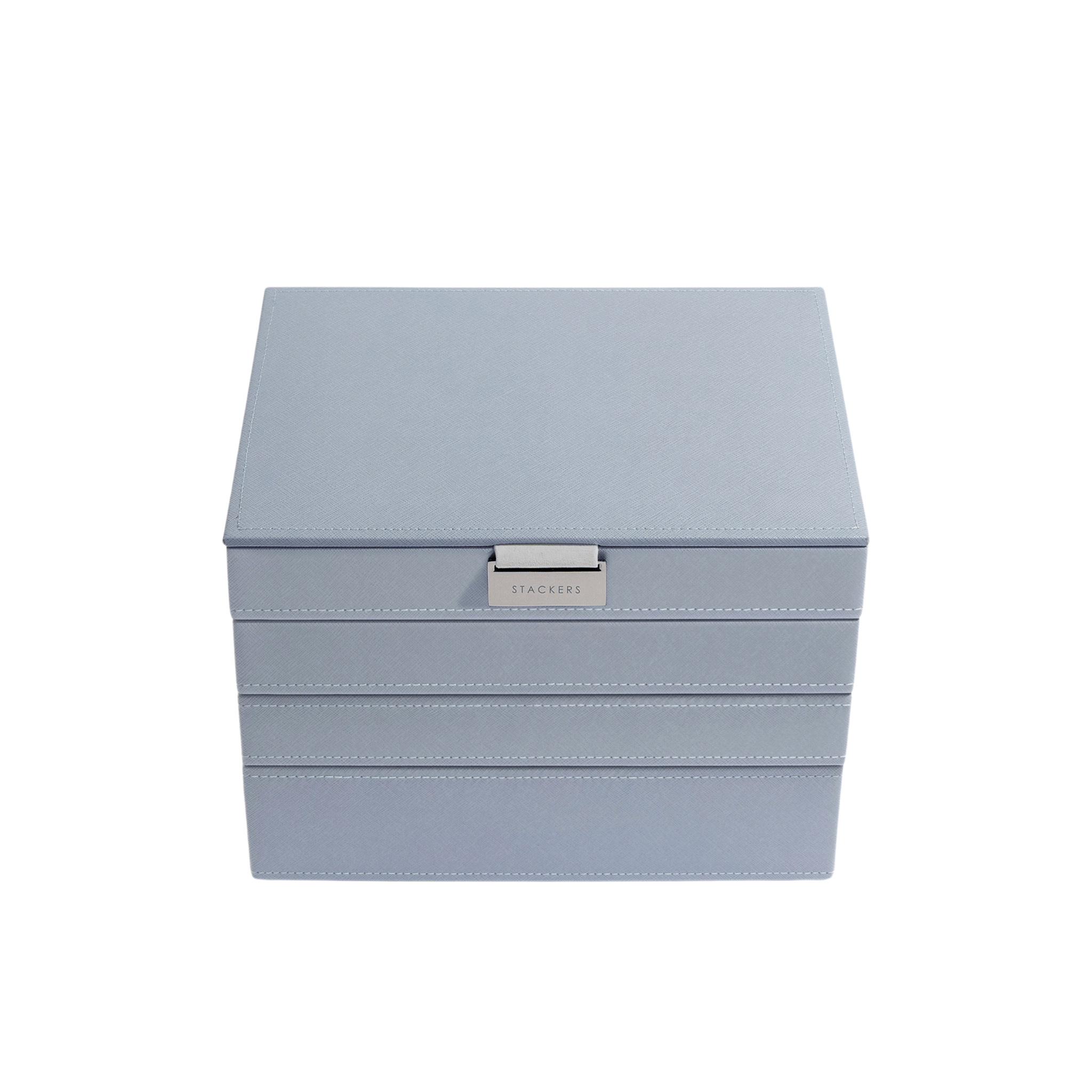 STACKERS "Classic" Jewelry Box 4-Set in Dusky Blue - STACKERS & Co