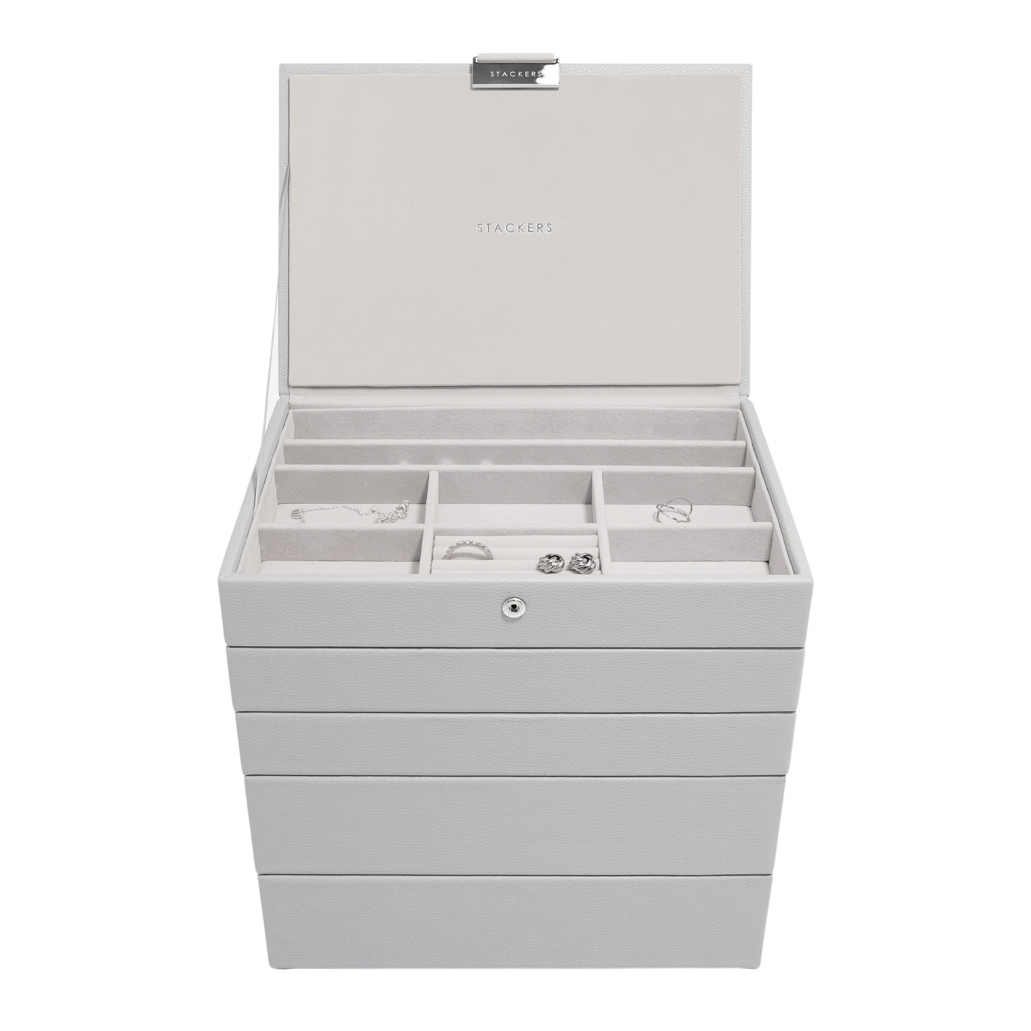 STACKERS "Classic" Jewelry Box 5-Set in Grey - STACKERS BOX