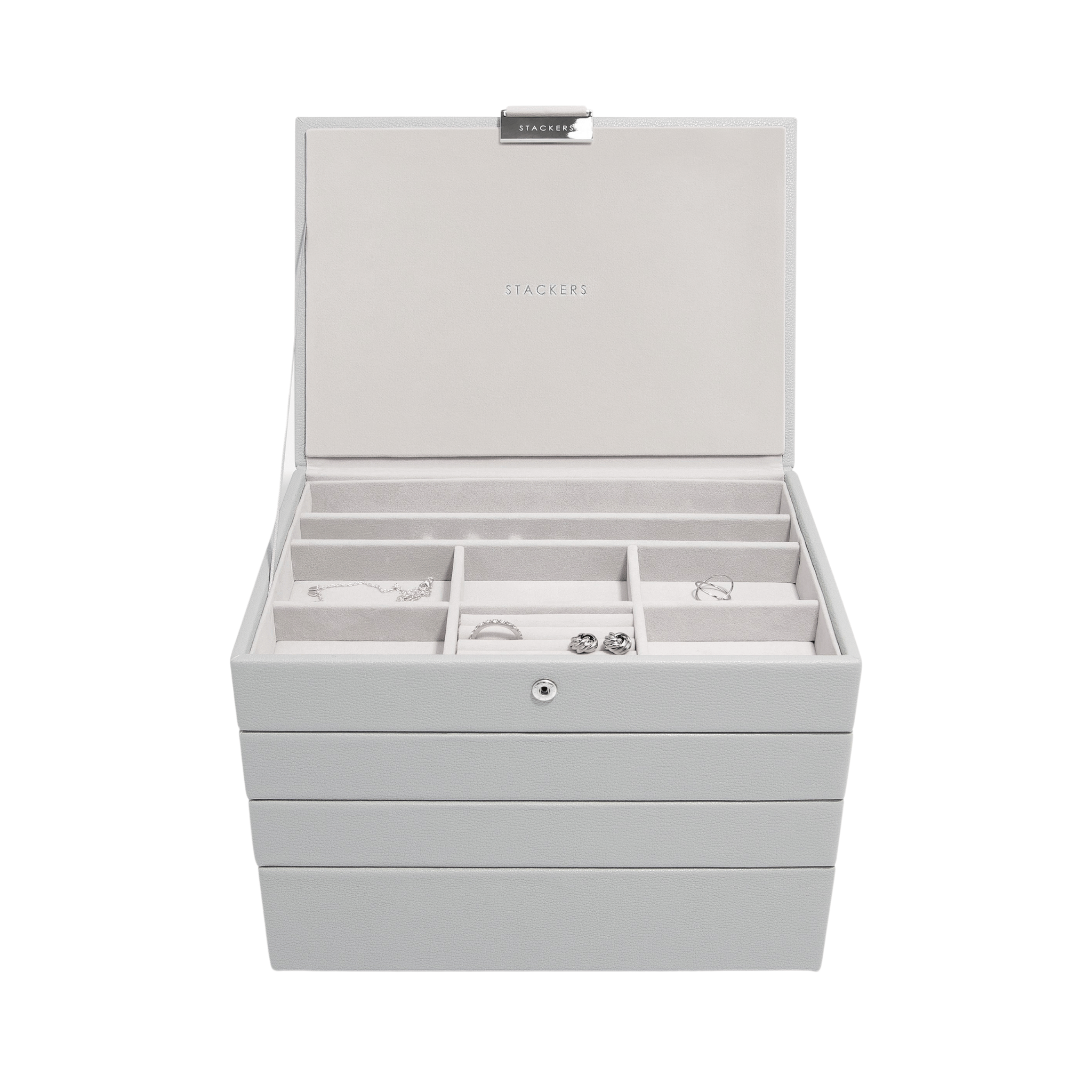 STACKERS "Classic " 4-Set Sieradendoos in Grey - STACKERS & Co