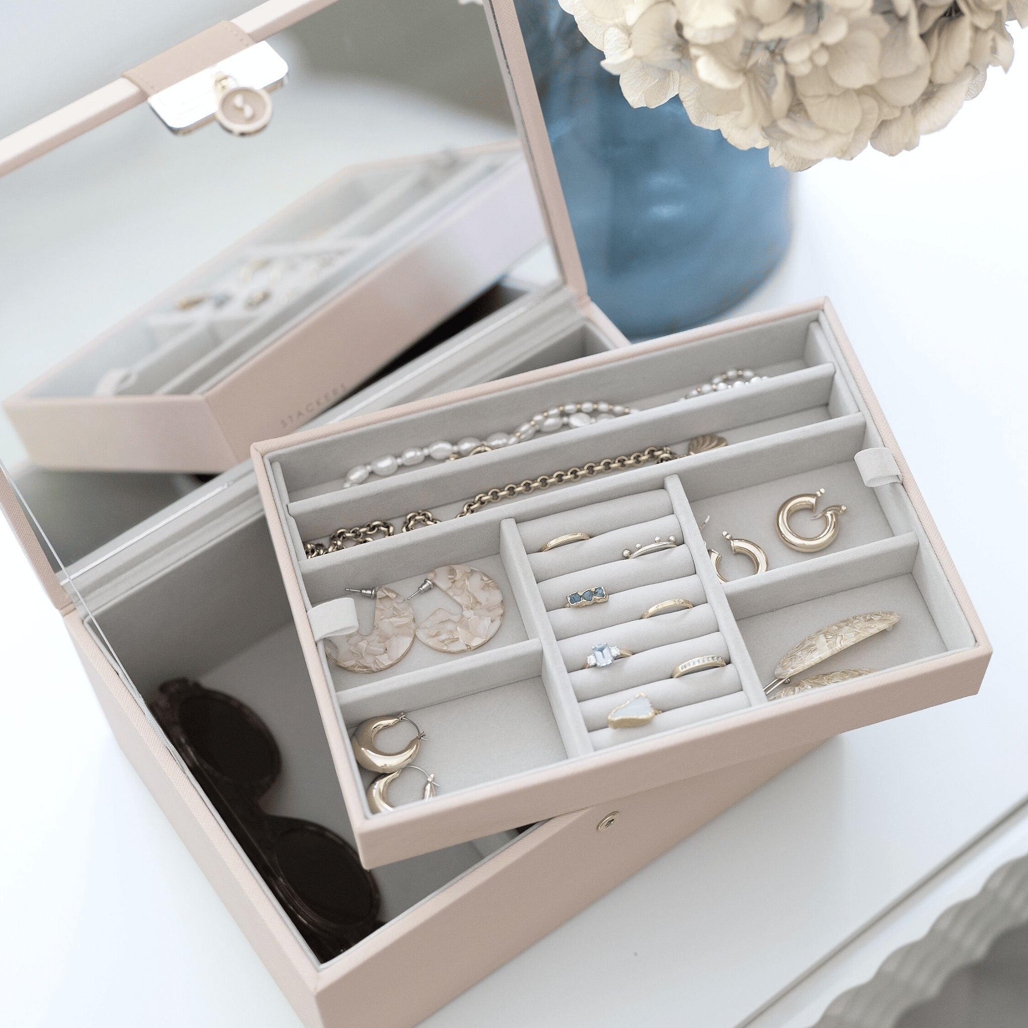 STACKERS Classic "Luxury" Jwellery Box / Blush Pink - STACKERS & Co