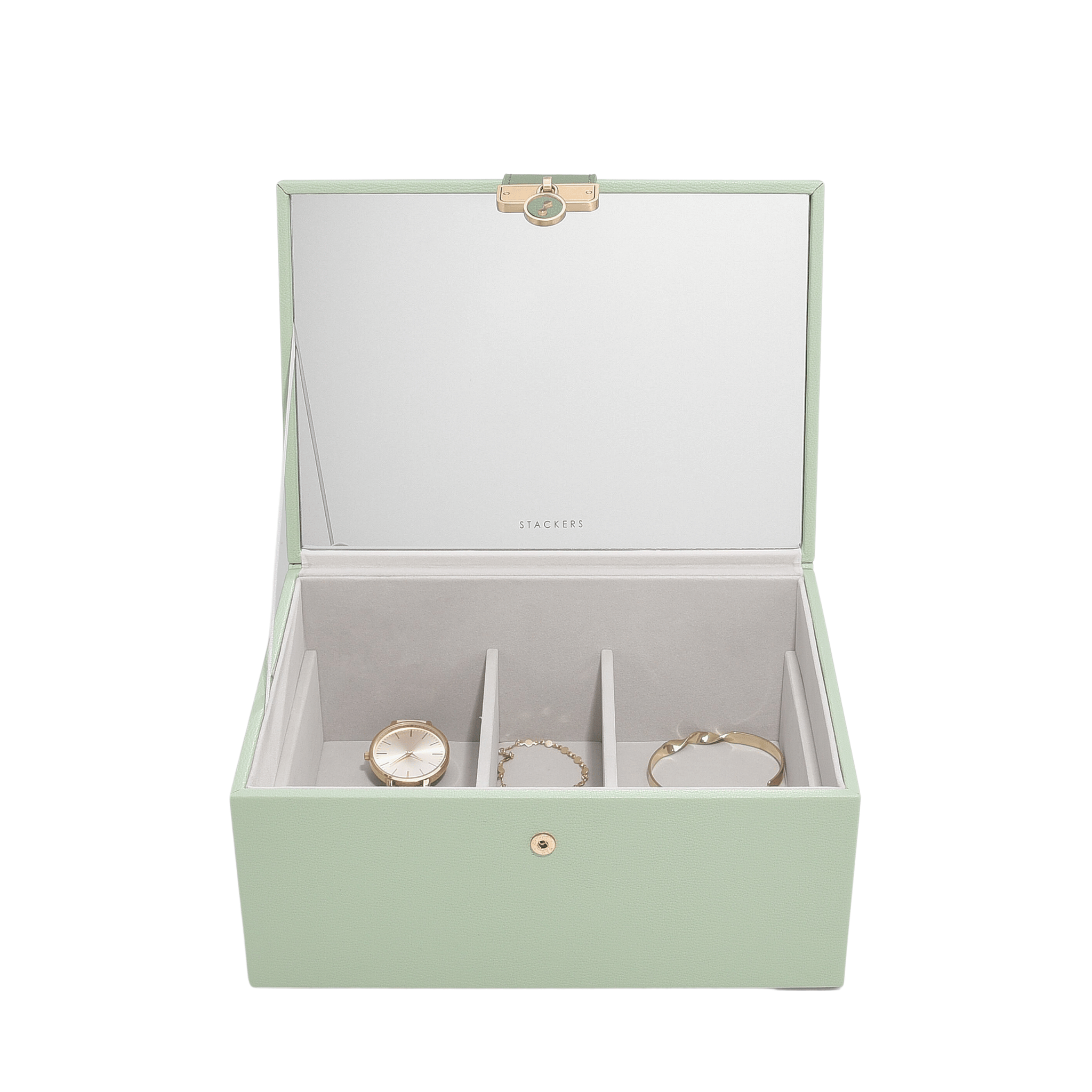 STACKERS Classic "Luxury" Jwellery Box / Sage Green - STACKERS & Co