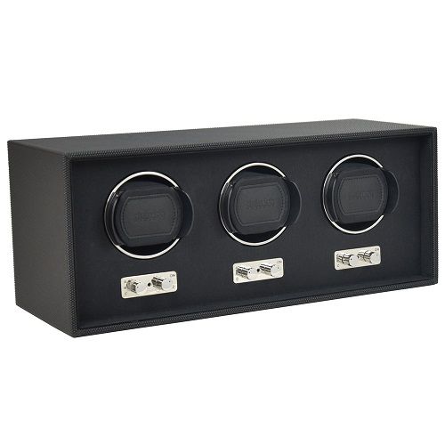 DULWICH Triple Watch Winder in Black - STACKERS & Co