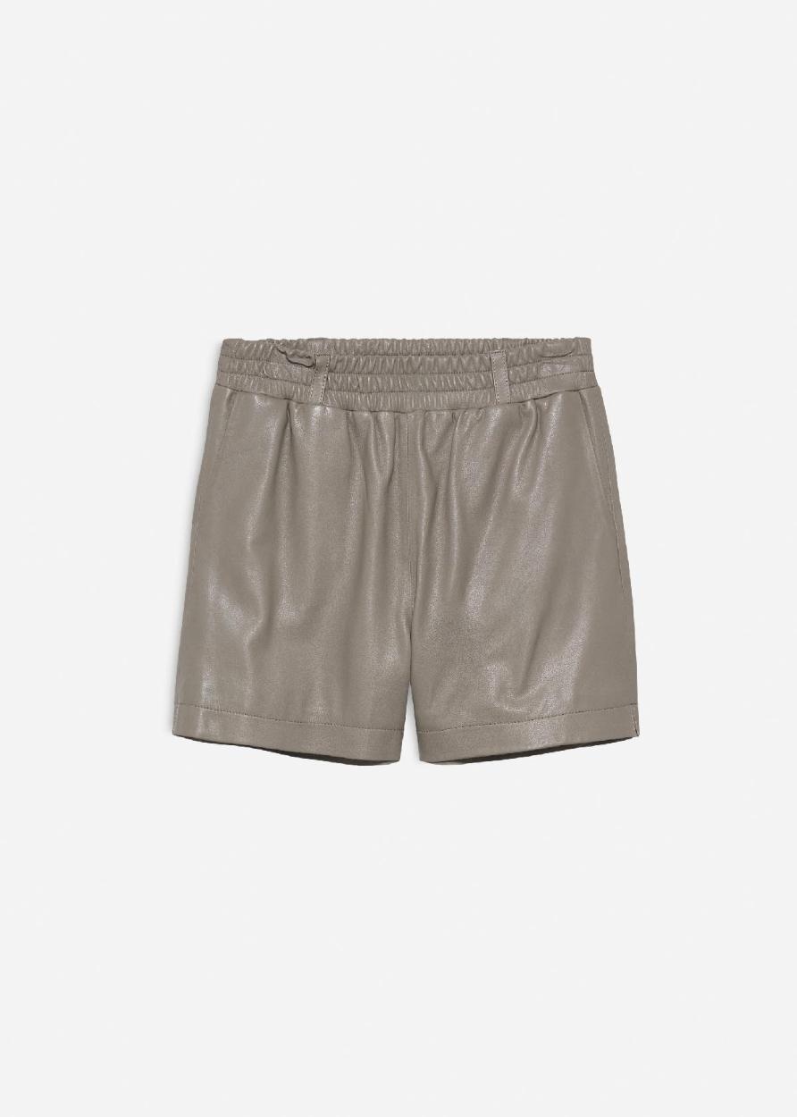 Studio AR Rosa leren short taupe - Van Dort Mode