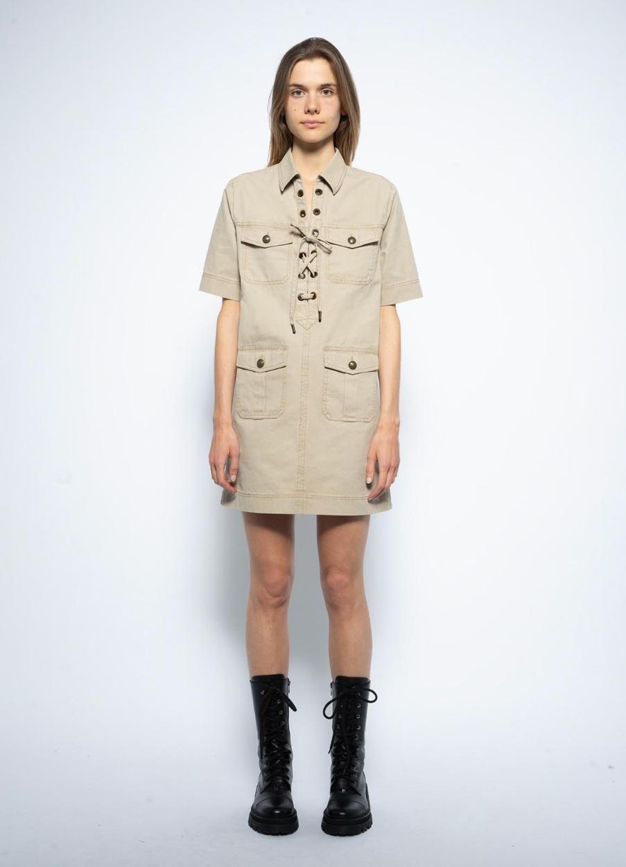 Zadig & Voltaire Jurk beige dames - Van Dort Mode