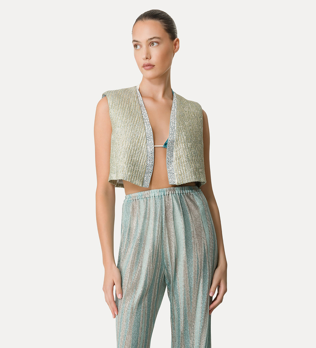 Forte_Forte Lurex Gilet - Van Dort Mode