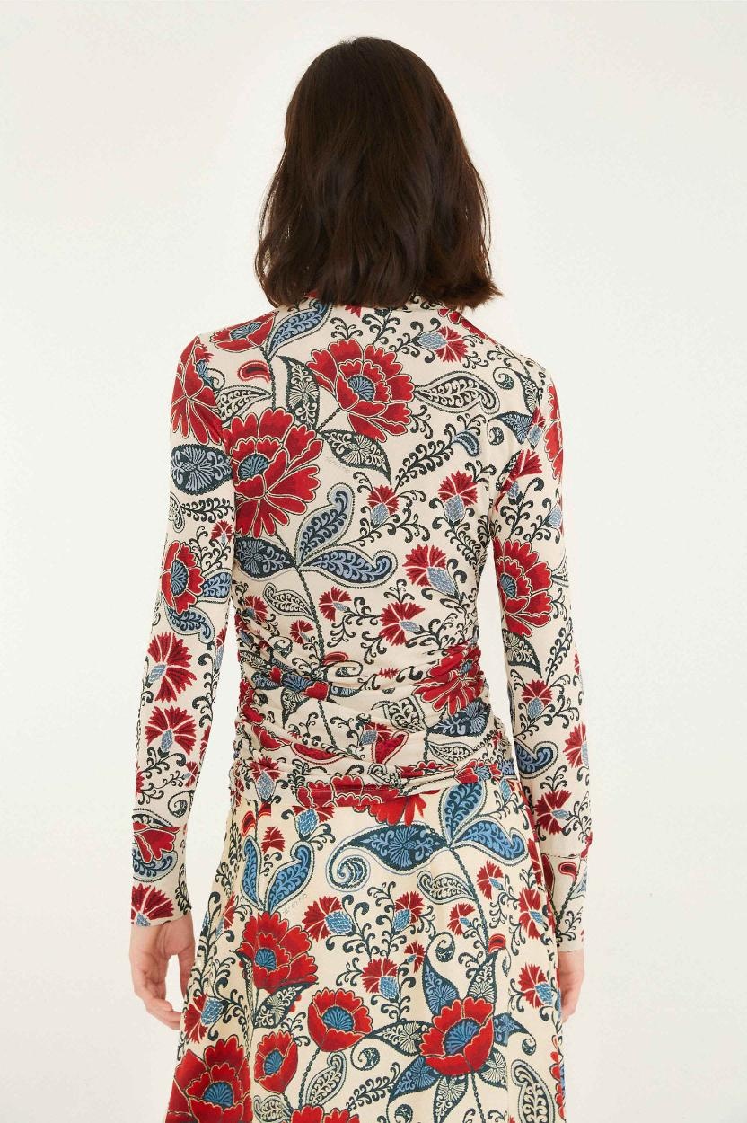 Farm Rio Blouse Francesca sand - Van Dort Mode