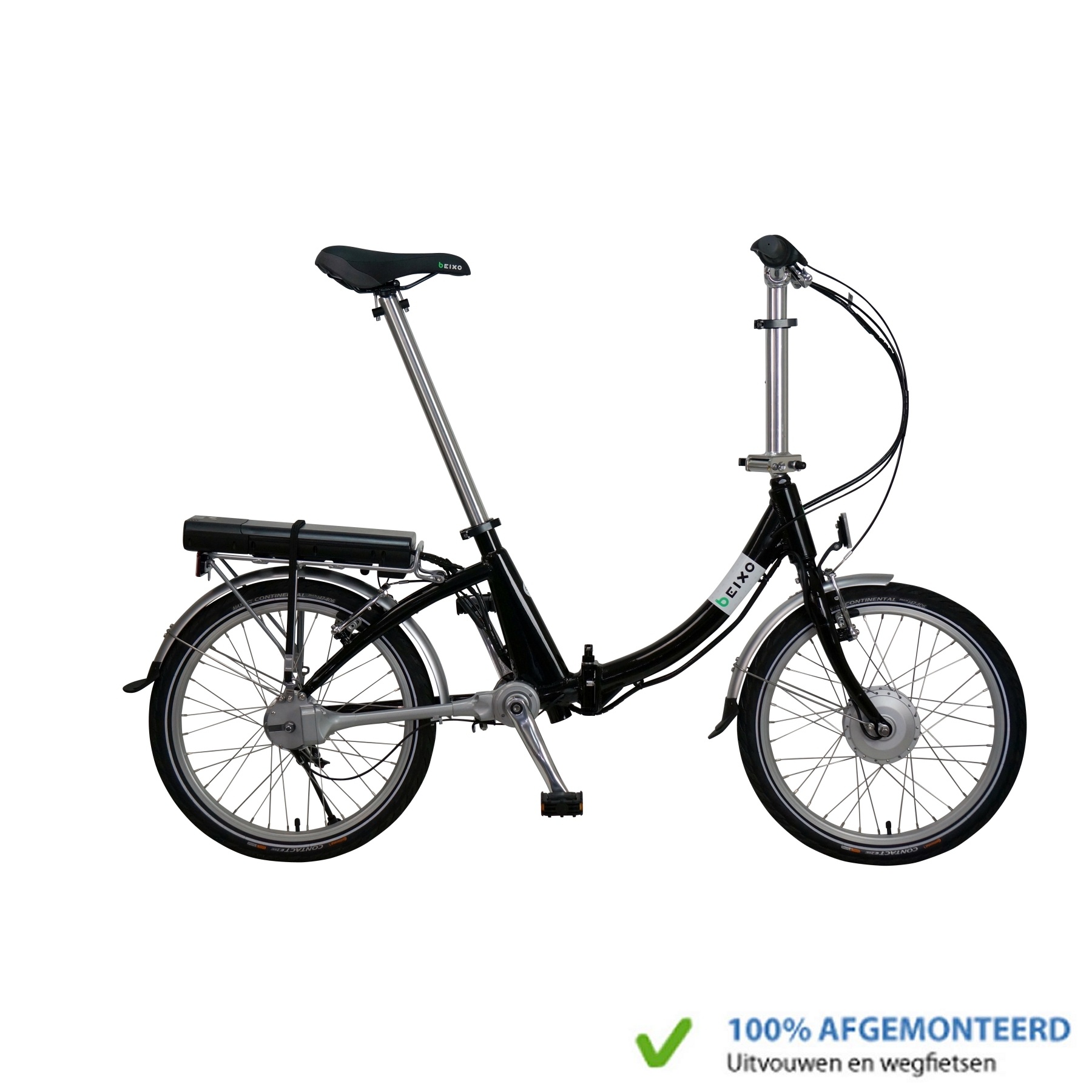 Beixo Elektrische Vouwfiets Compact Lage Instap met cardanas Zwart ...