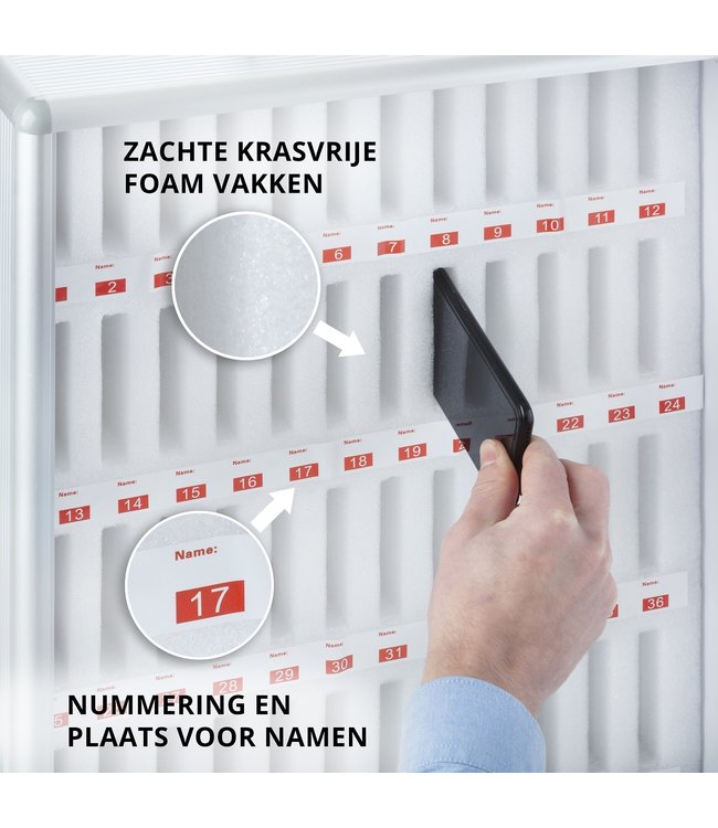 Smartphone Koffer met Opberg Systeem voor 48 Mobiele Telefoons ...