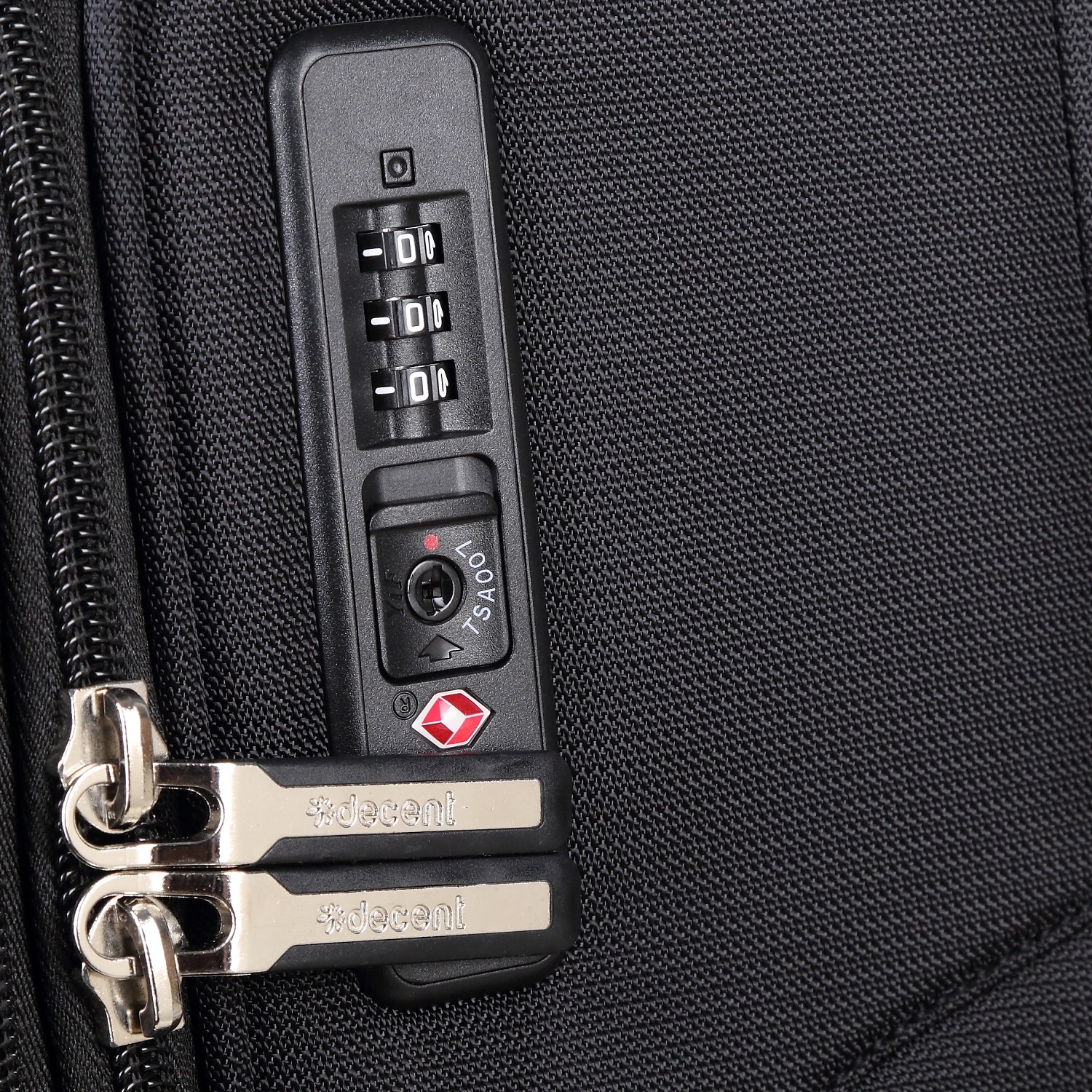 Decent D-Upright Koffer Groot Zwart TSA €99,90 - KofferStunter