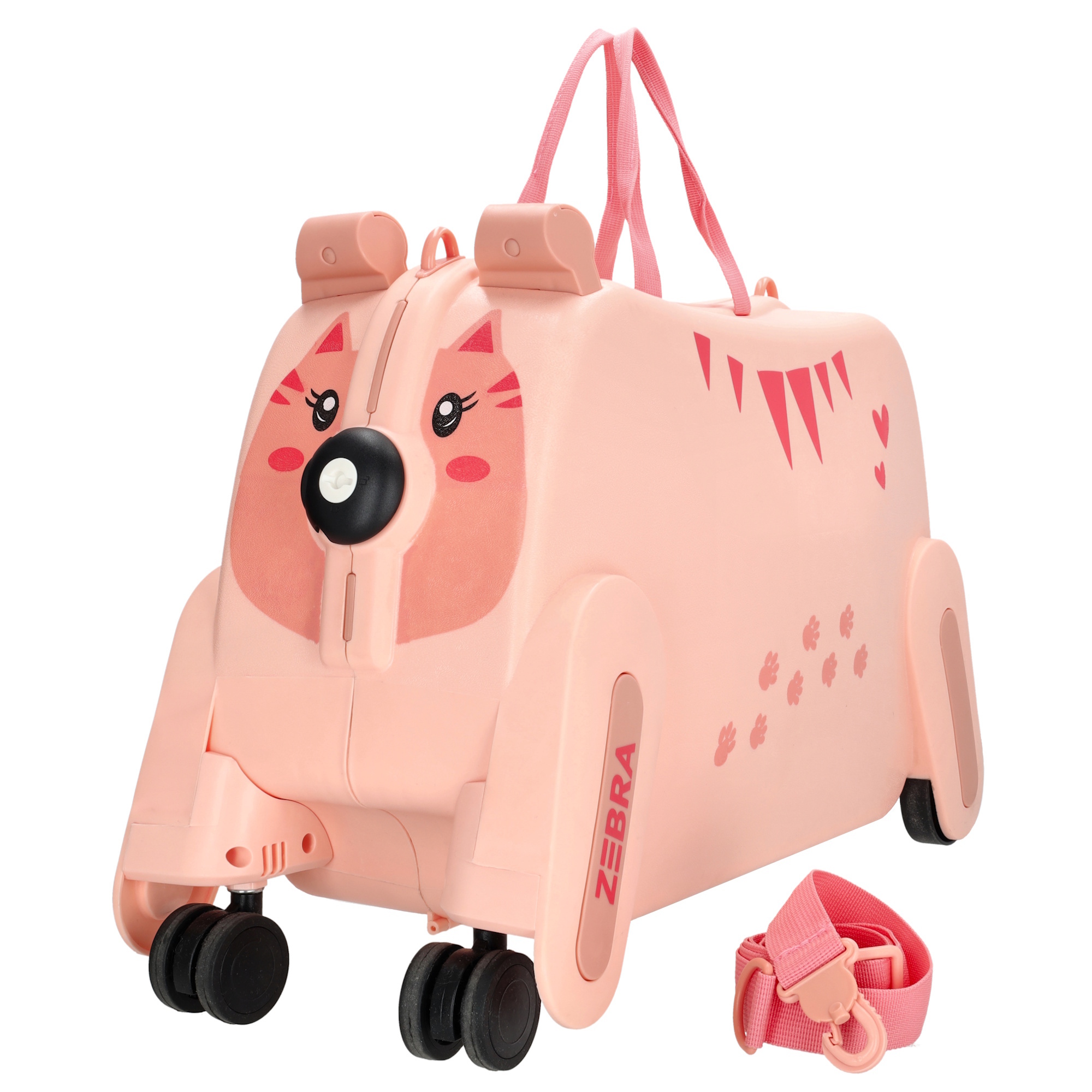 Zebra Beige Ranger Kinderkoffer Zitkoffer Handbagage (3–8 jaar ...