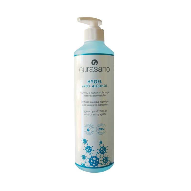 Curasano Hygel 500ml +70% alcohol bij - Haarboetiek.be