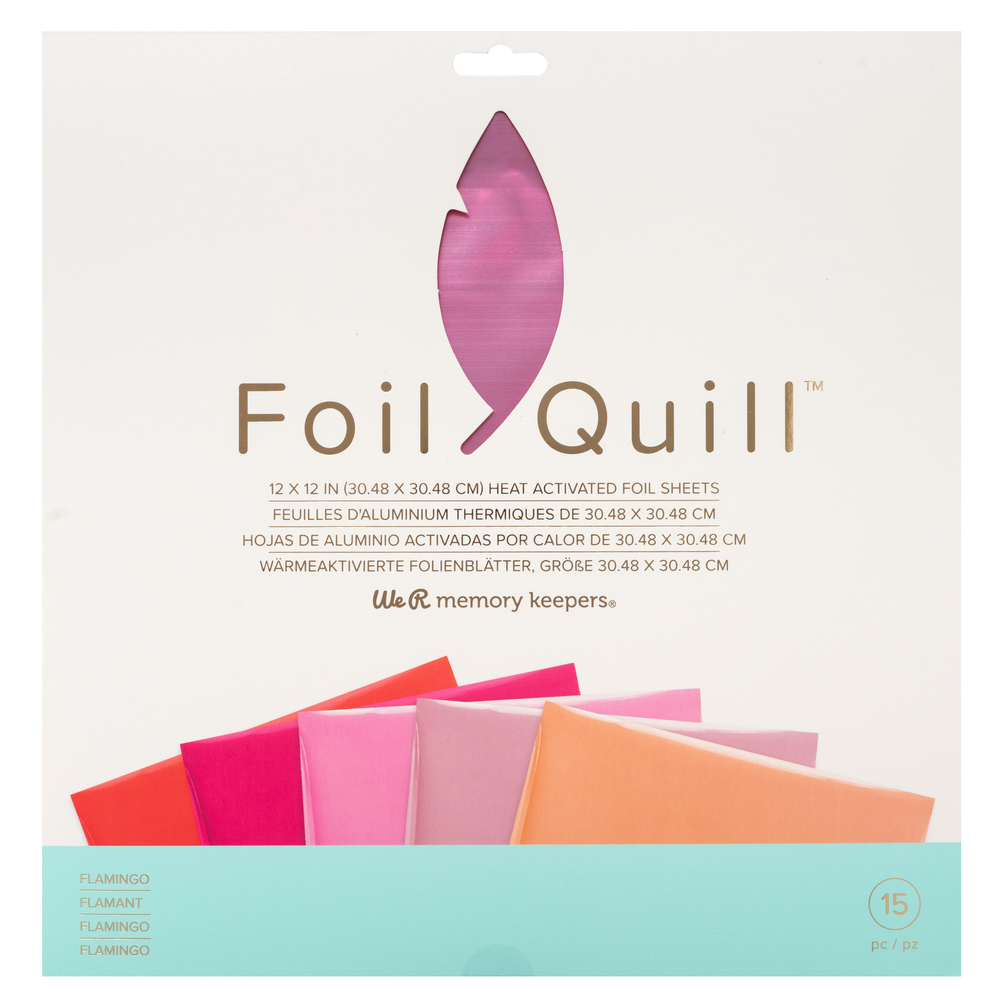 Foil Quill Sheets 12 x 12 - FLAMINGO - Silhouetteshop