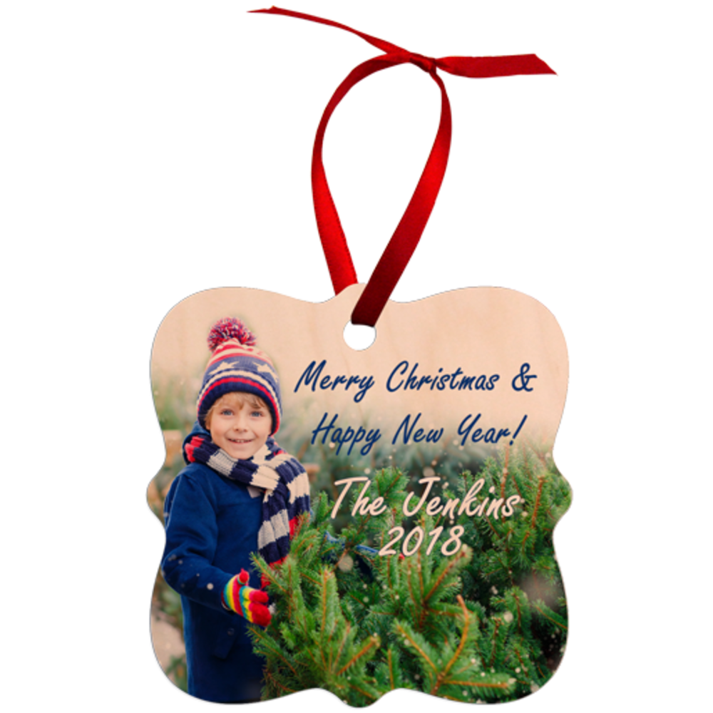Natural Wood Decoration tag - Prague shape - Silhouetteshop