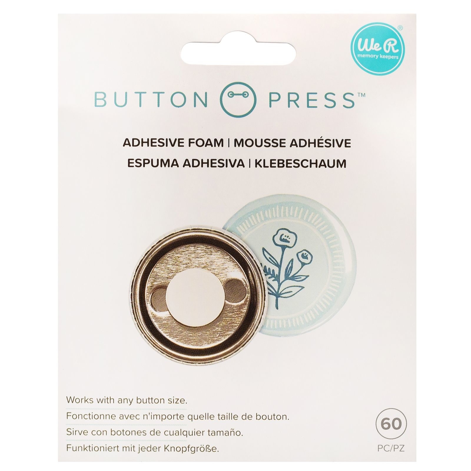Button Press Adhesive Foam - Silhouetteshop