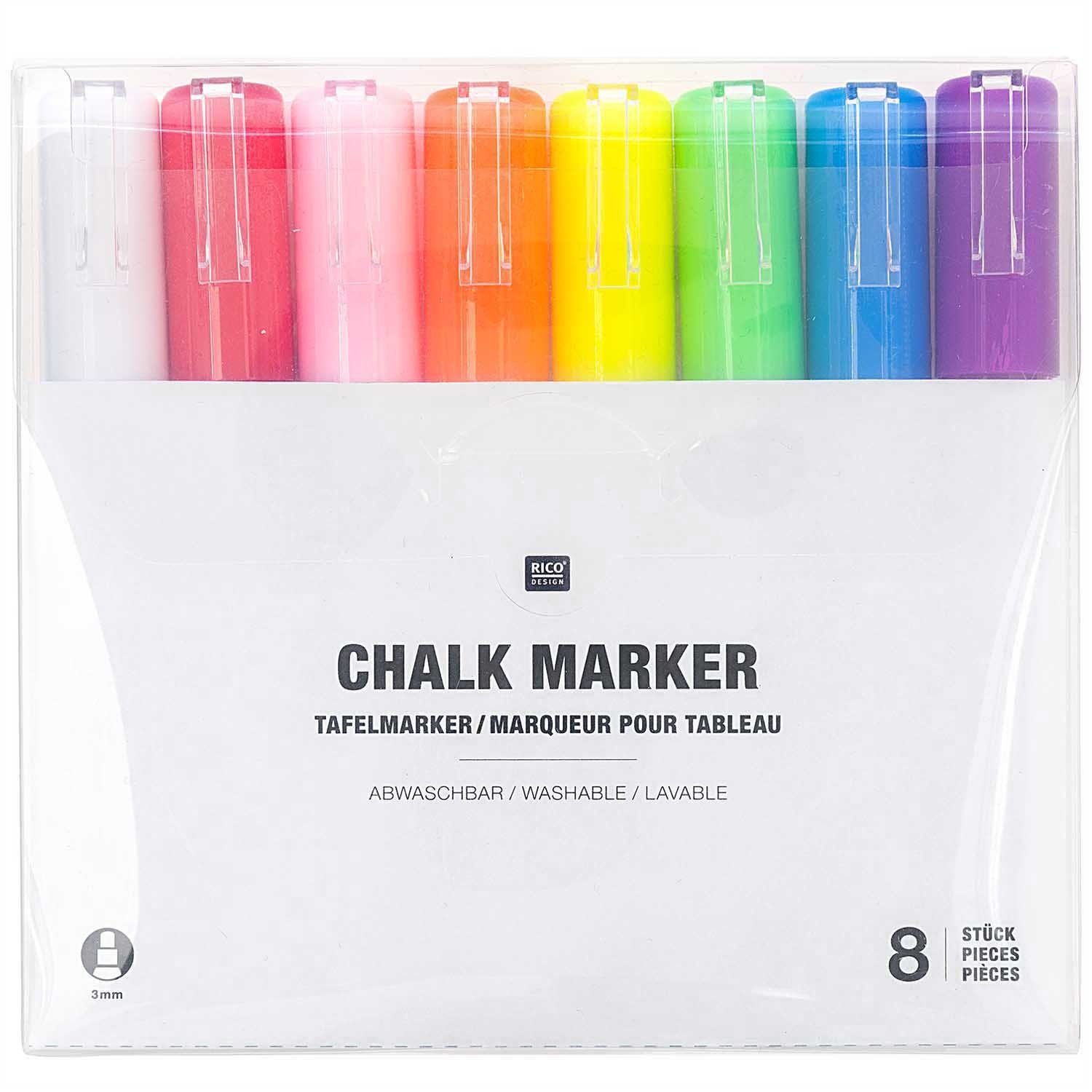 Chalk Marker Set: RAINBOW - Silhouetteshop