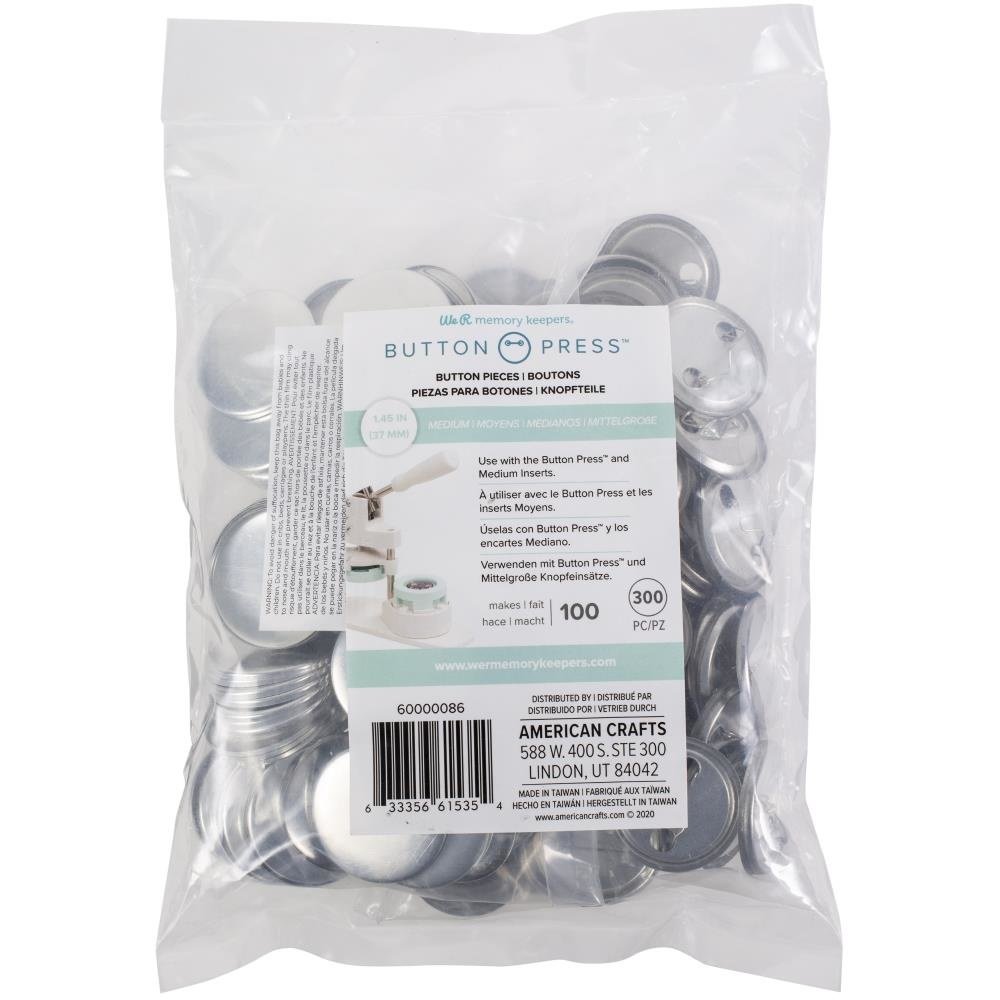 Button Press Button Navulverpakking MEDIUM (100 buttons) - Silhouetteshop