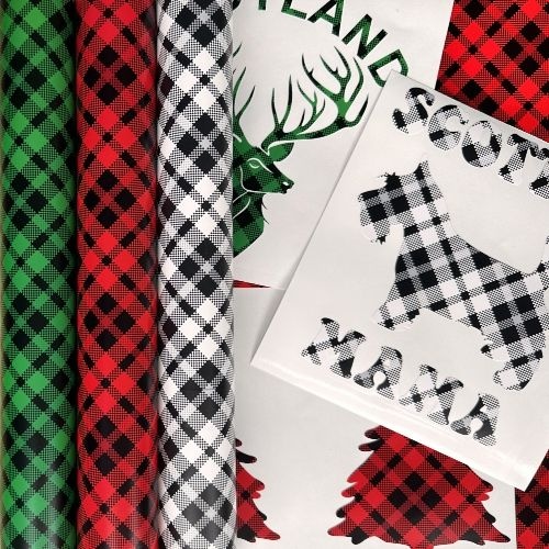 Check Pattern Vinyl Red - Silhouetteshop