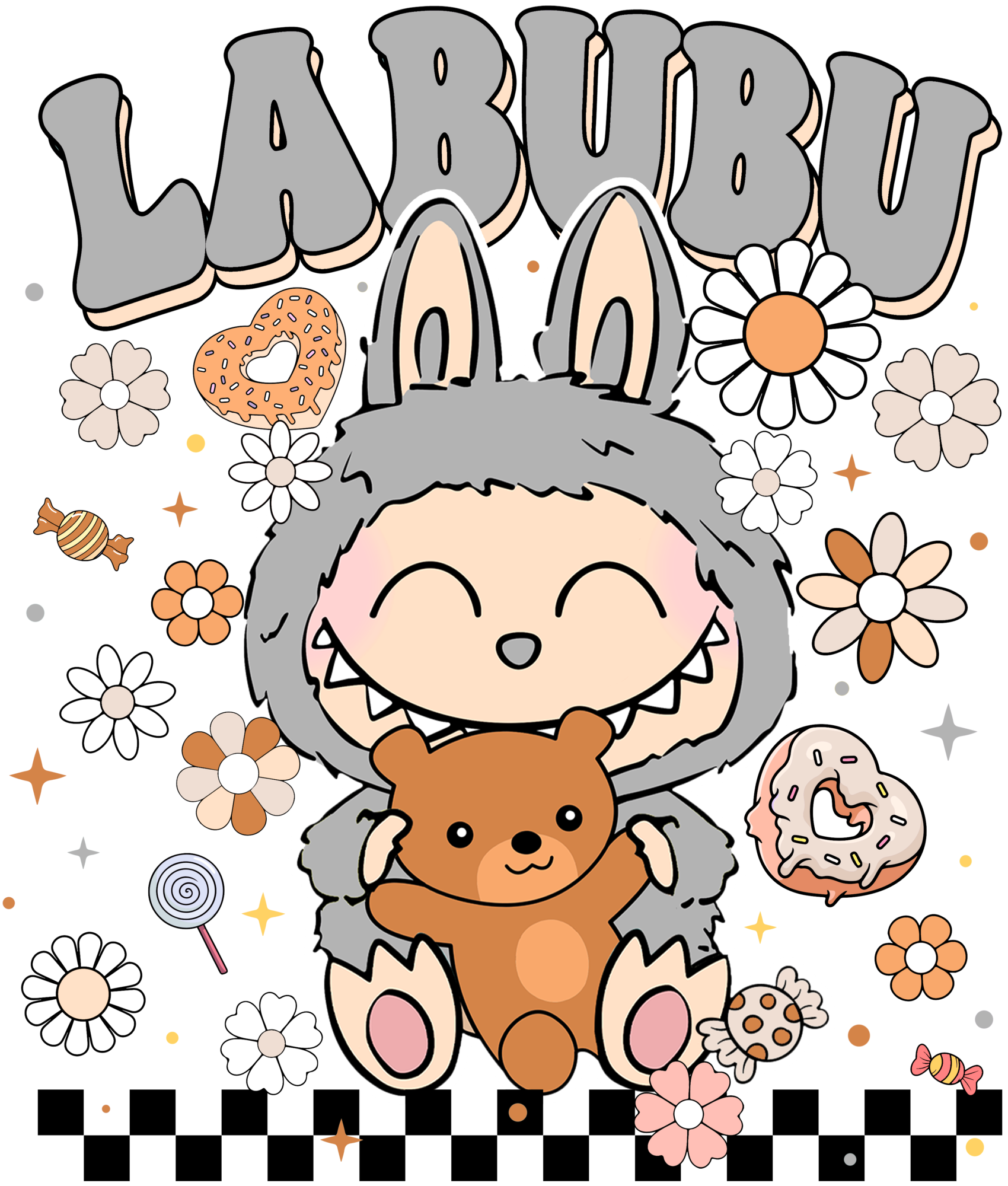 DTF Labubu Flower Series - Silhouetteshop