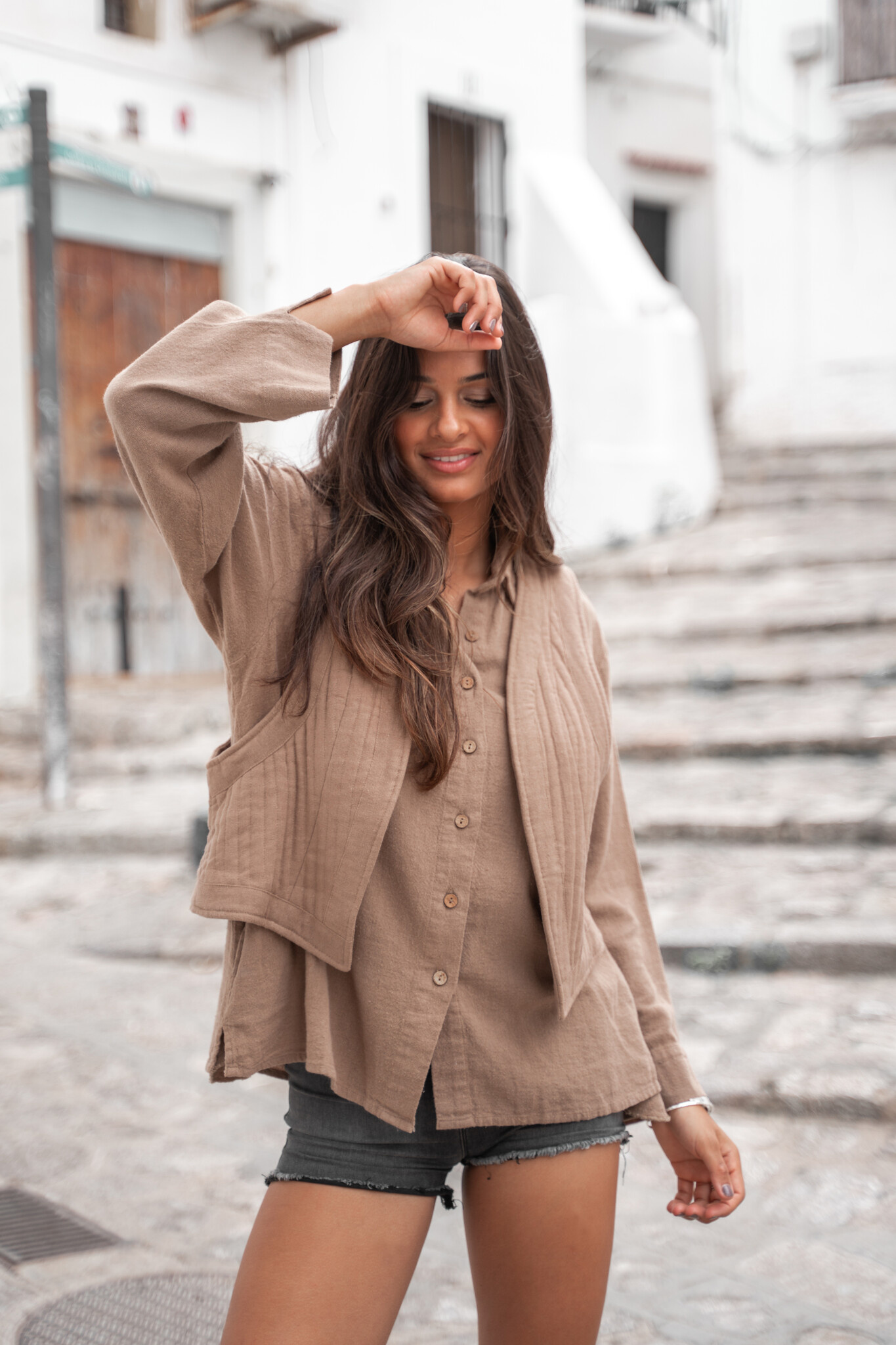 Waistcoat Basic Brown