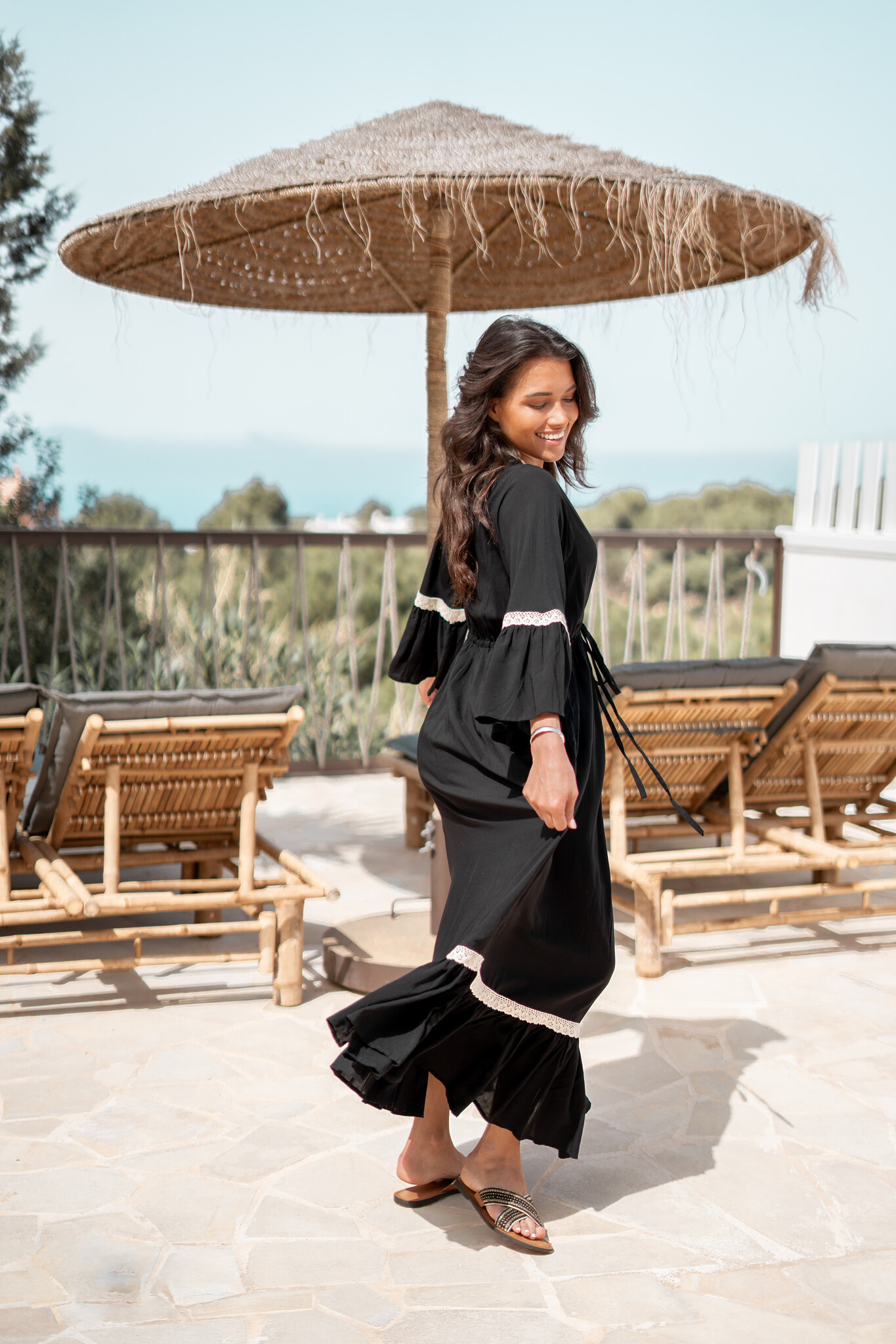 ibzmode Robe Isabella Crochet Noir