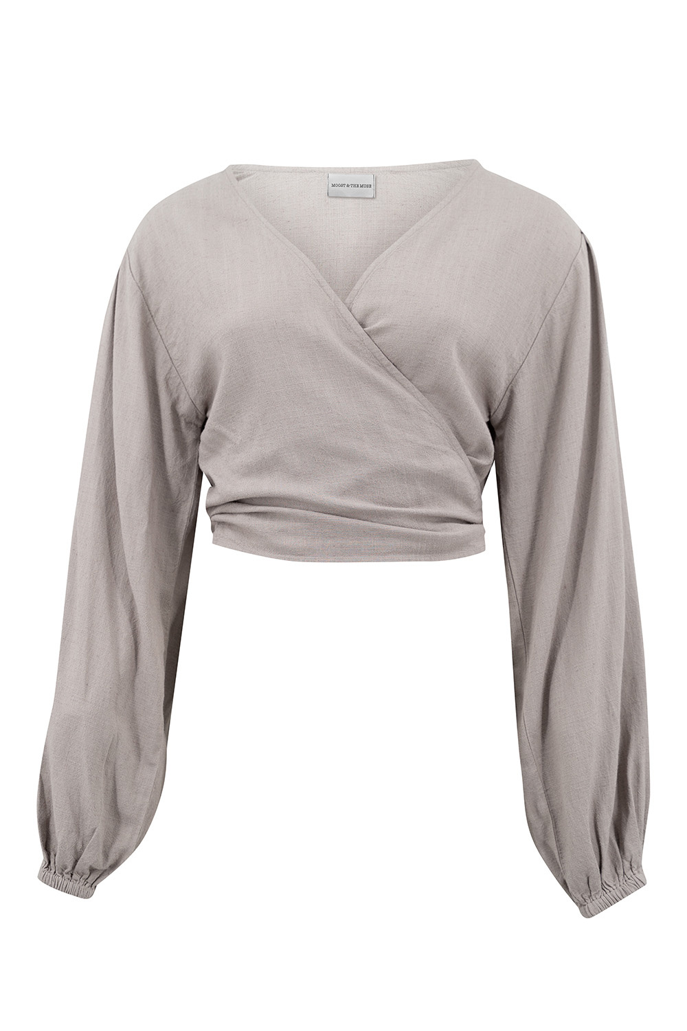 Moost Wanted Helena Linen Top Light Grey
