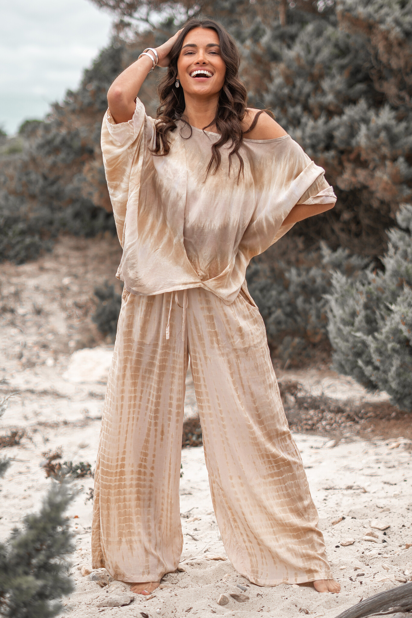 ibzmode Pants Mega Tie Dye Sand/Beige