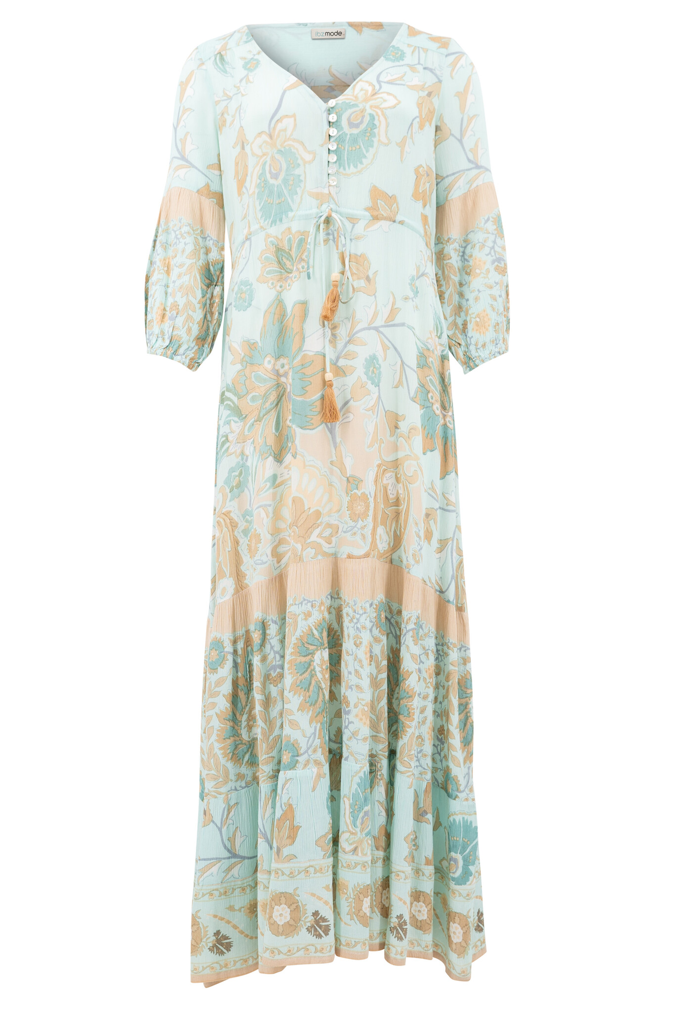 ibzmode Kleid Gloria Flower Aqua