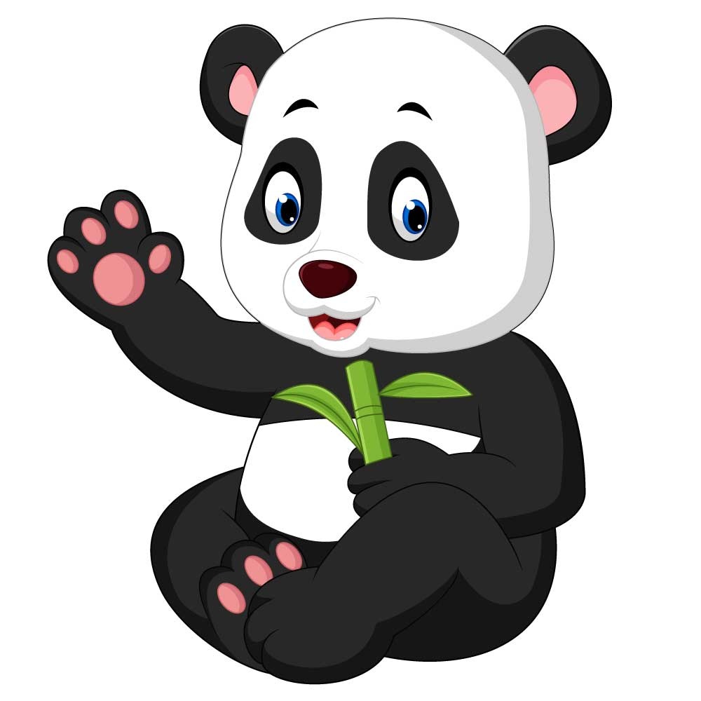 Muursticker pandabeer | Muursticker4sale