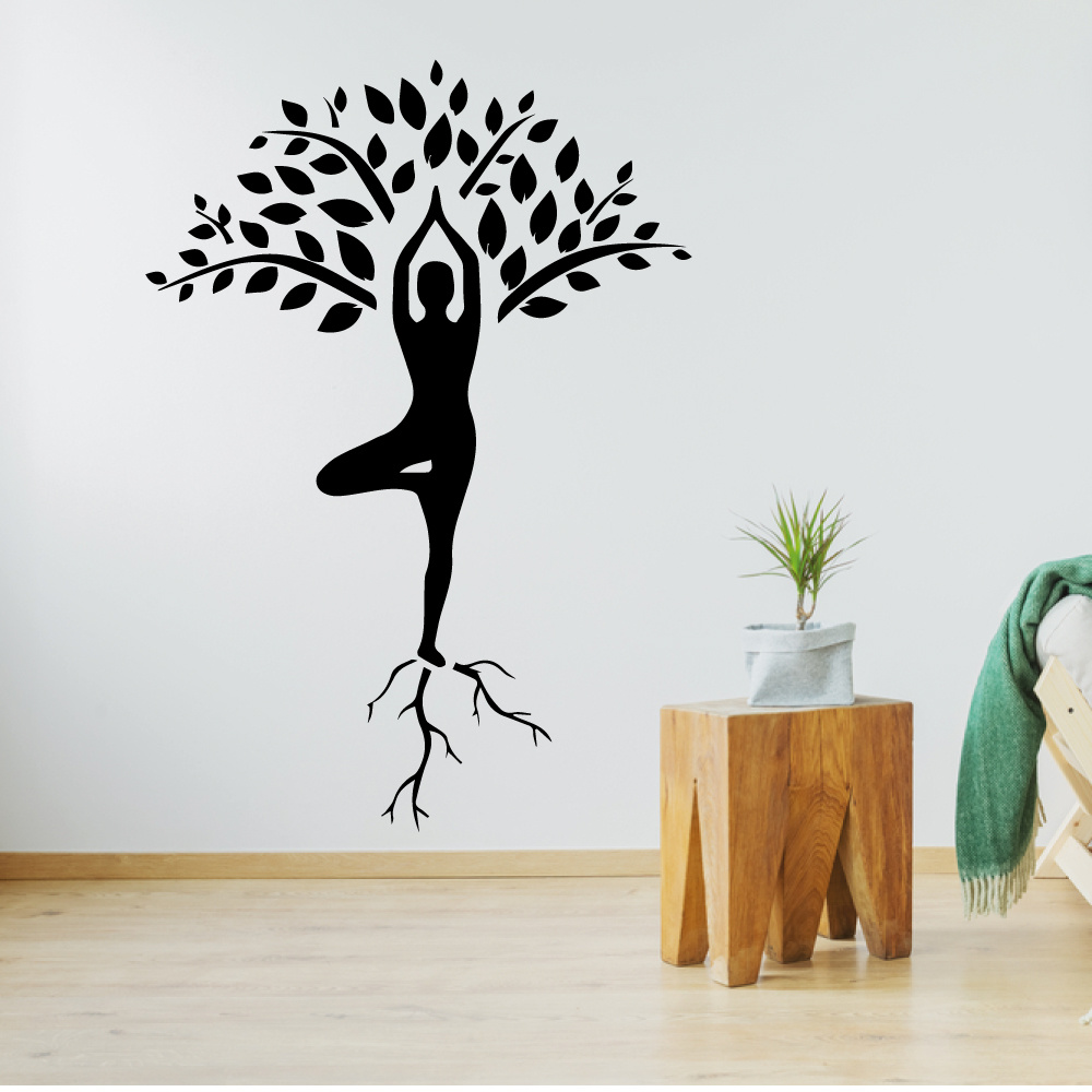 Muursticker Yoga boom - Muursticker4sale