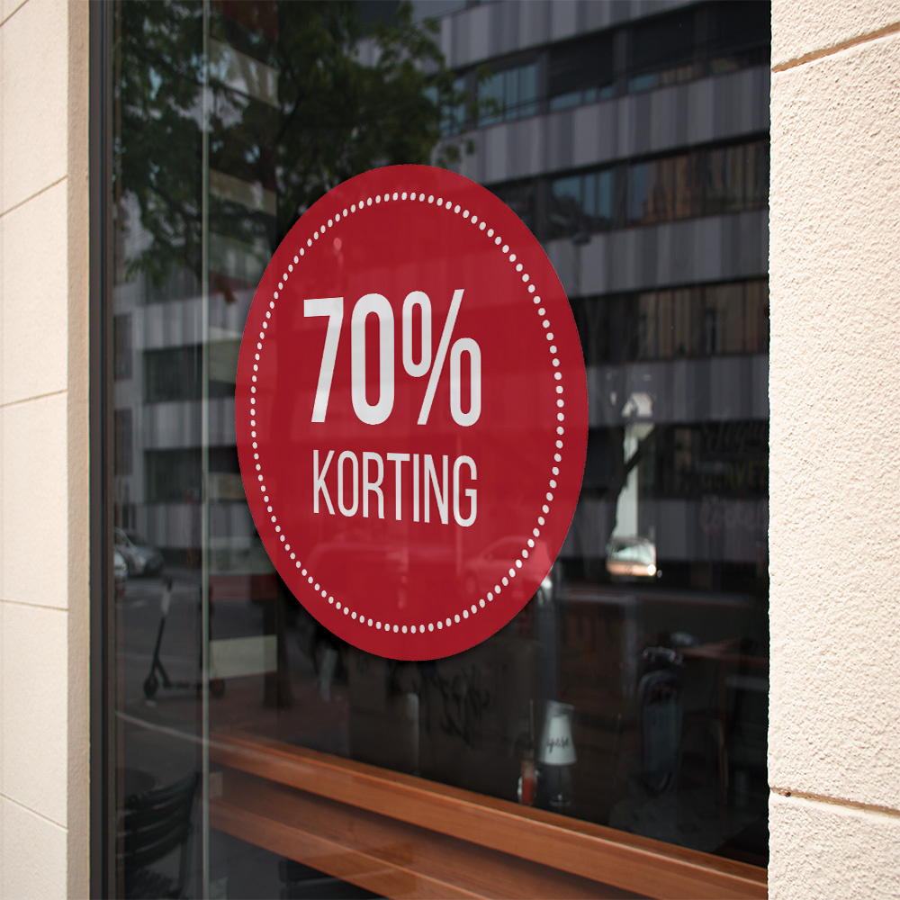 Sale winkel sticker - Muursticker4sale