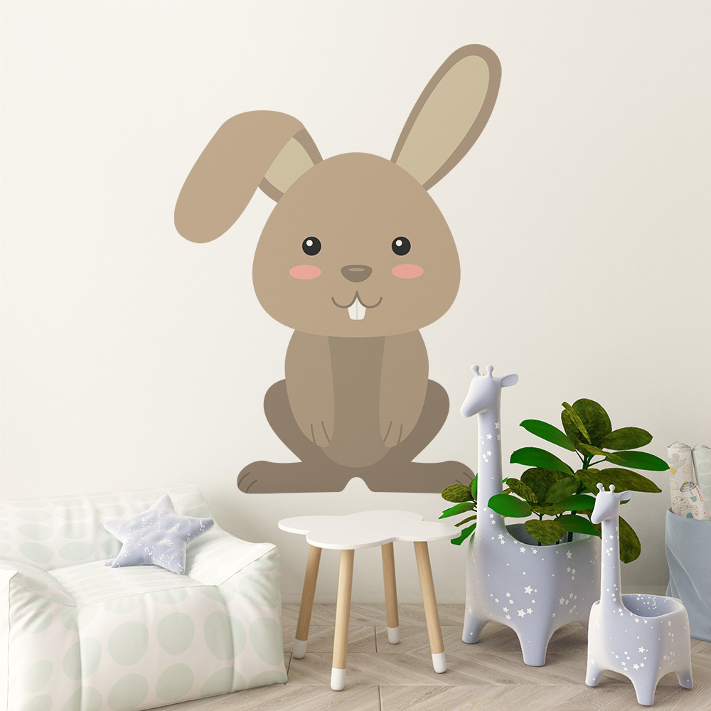 Muursticker konijn kinderkamer - Muursticker4sale