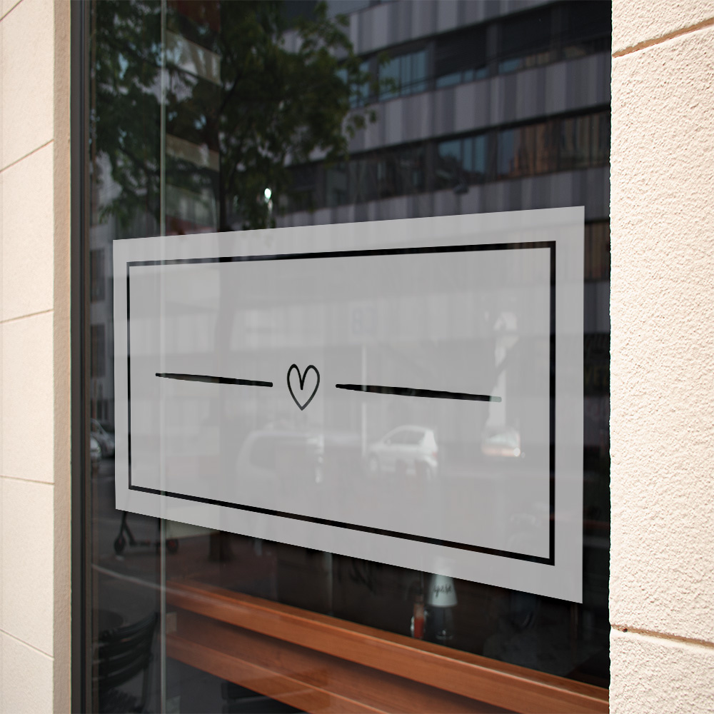 Hartje met kader - Muursticker4sale