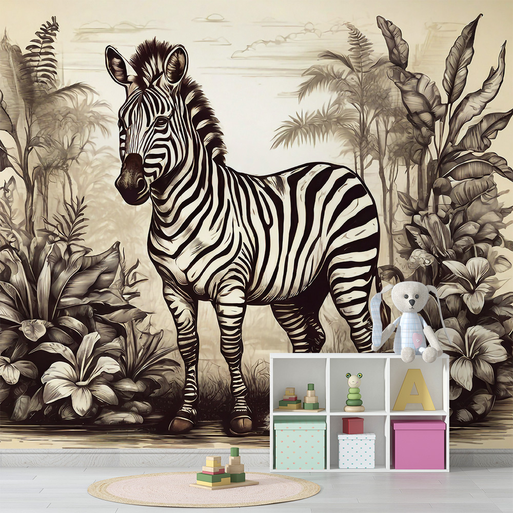 Behang Zebra - Muursticker4sale