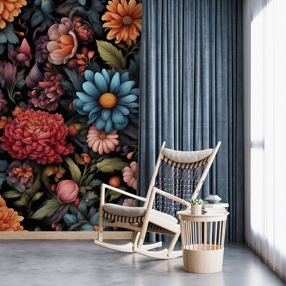 Behang Vintage flowers - Muursticker4sale