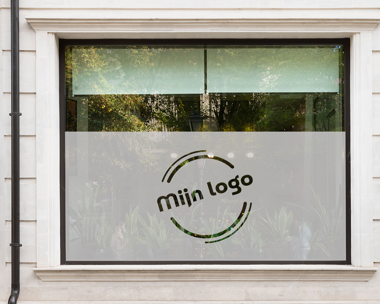 Logo op raamfolie - Muursticker4sale