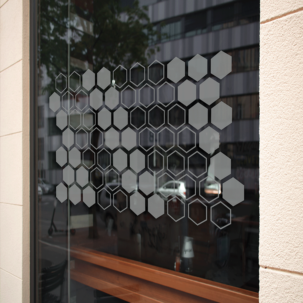 Raamfolie Zeskant - Muursticker4sale