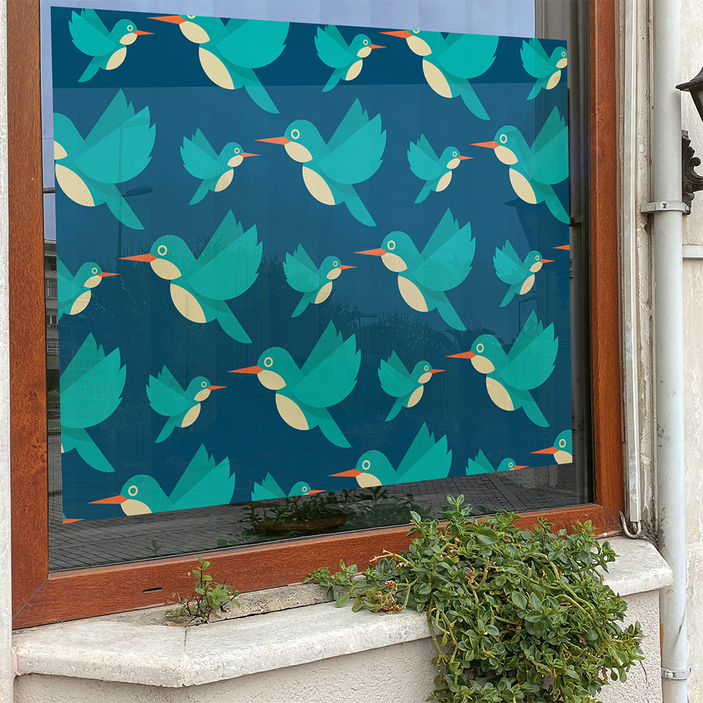 Statische raamfolie vogels - Muursticker4sale