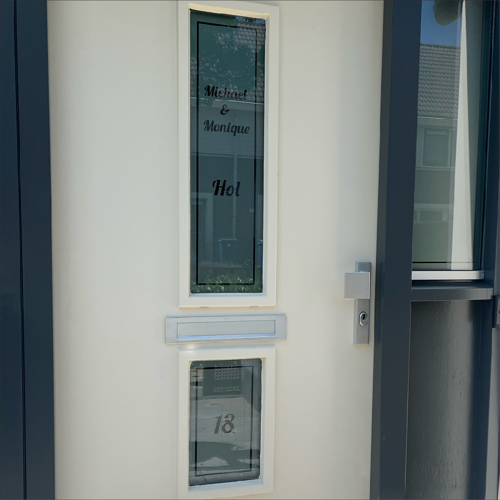 Raamfolie 2 ramen met boven en onder kader - Muursticker4sale