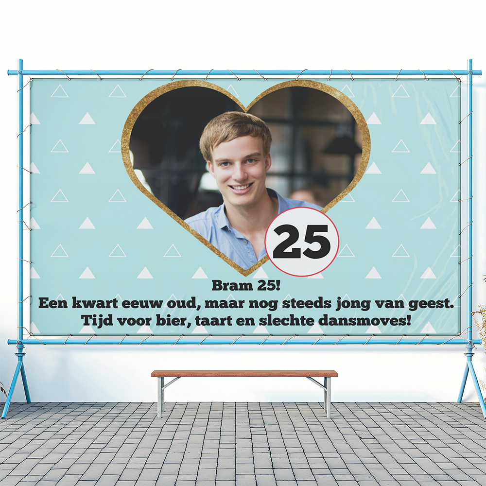 Spandoek Ontwerp zelf voor elke leeftijd met tekst en foto's - Muursticker4sale
