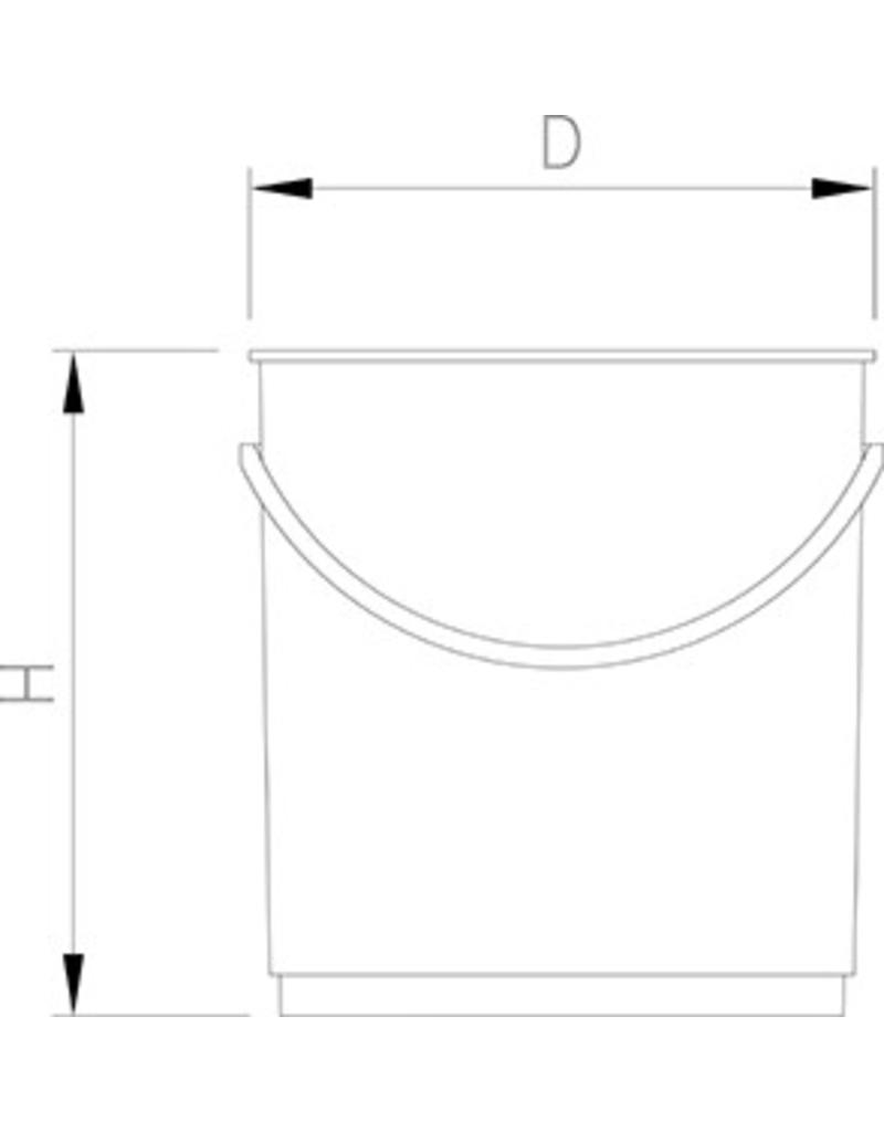 Plastic bucket - INOX RVS FOR FOOD INDUSTRY