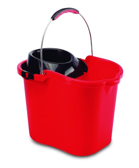 Plastic bucket with metal handle - INOX RVS FOR FOOD INDUSTRY
