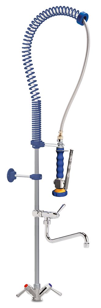 Shower faucet table mounting with double inlet and extra faucet - INOX ...