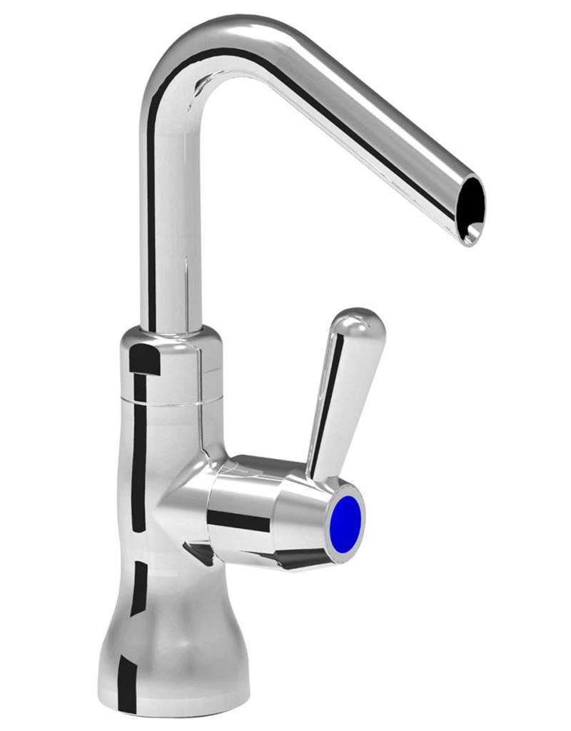 Rotating tap with single inlet - low model - INOX RVS FOR FOOD INDUSTRY