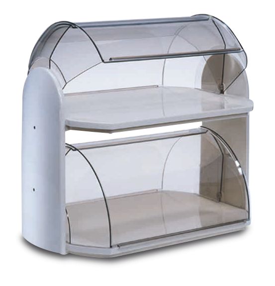 Pastry showcase with two levels - INOX RVS FOR FOOD INDUSTRY
