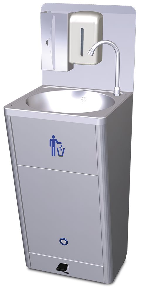 Mobile and autonomous hand wash basin high flow - INOX RVS FOR FOOD ...