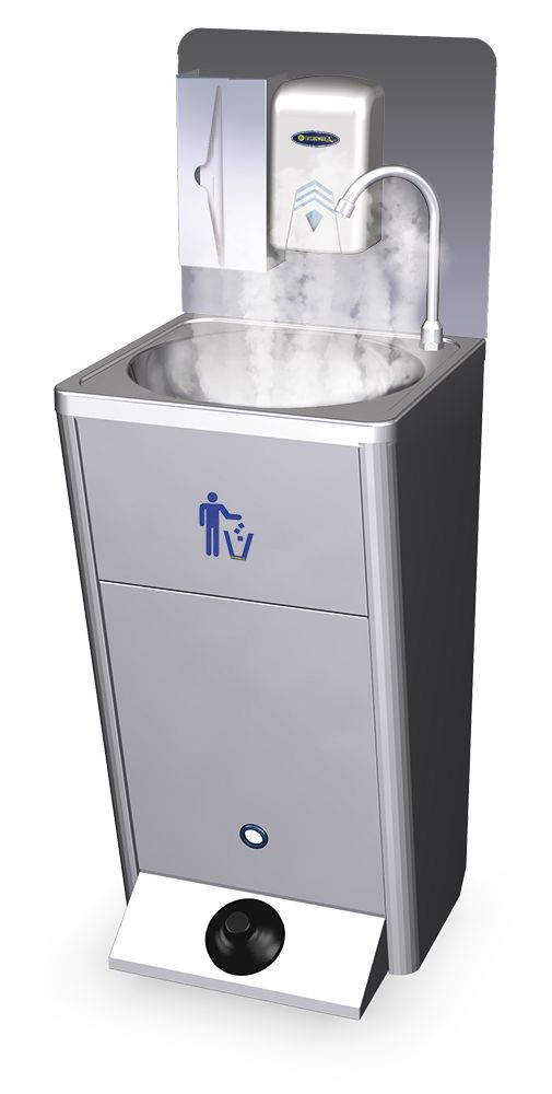 Optie : warm water kit voor mobiele wasbak - inox-rvs.com - INOX-RVS.COM