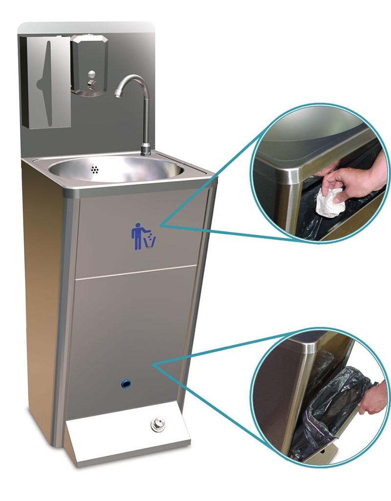 Hand wash Furniture with waste bin - inox-rvs.com - INOX RVS FOR FOOD ...