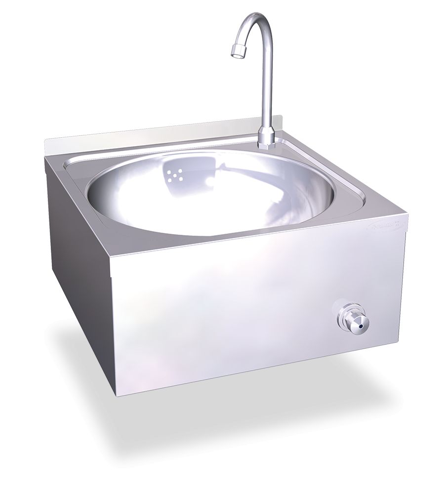 Wasbak met drukknop - INOX-RVS.COM